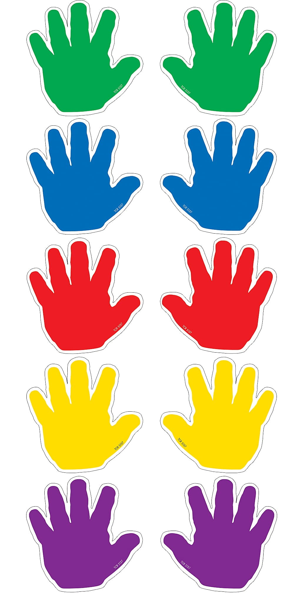 Teacher Created Resources Handprints Mini Accents (5137) - Walmart.com