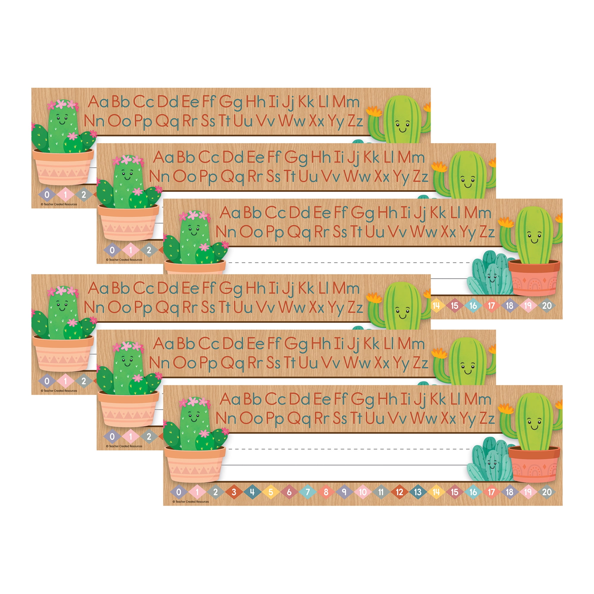 Teacher Created Resources Happy Cactus Crew Flat Name Plates, 36 Per ...