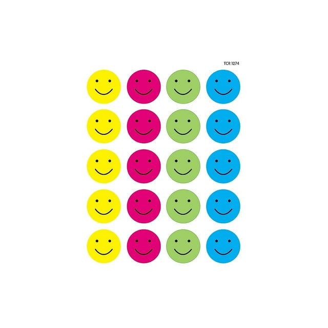 Teacher Created Resources Happy Faces Stickers Pack of 120 (TCR1274 ...
