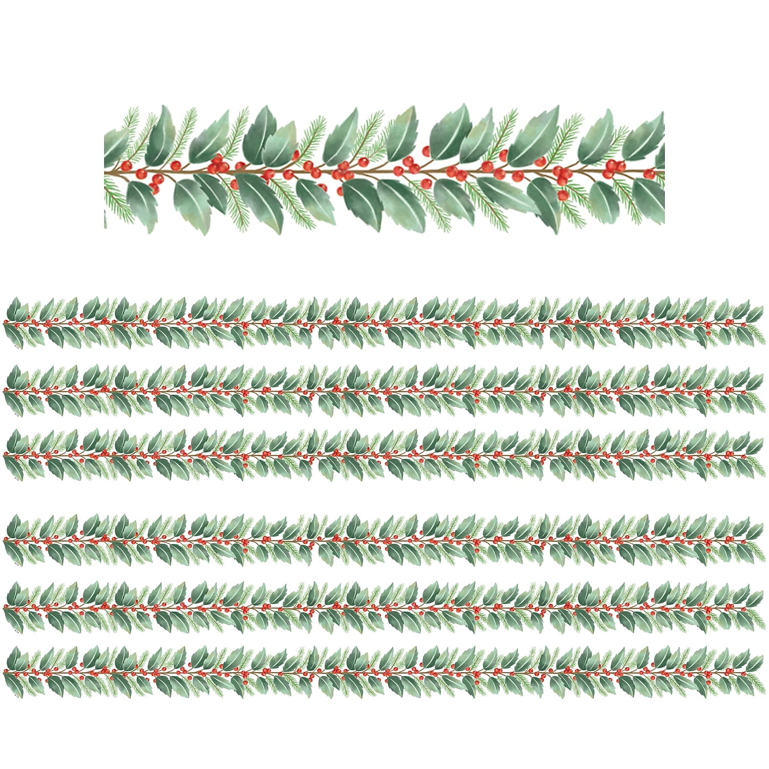 Teacher Created Resources Holly Die-Cut Border Trim, 35 Feet Per Pack ...