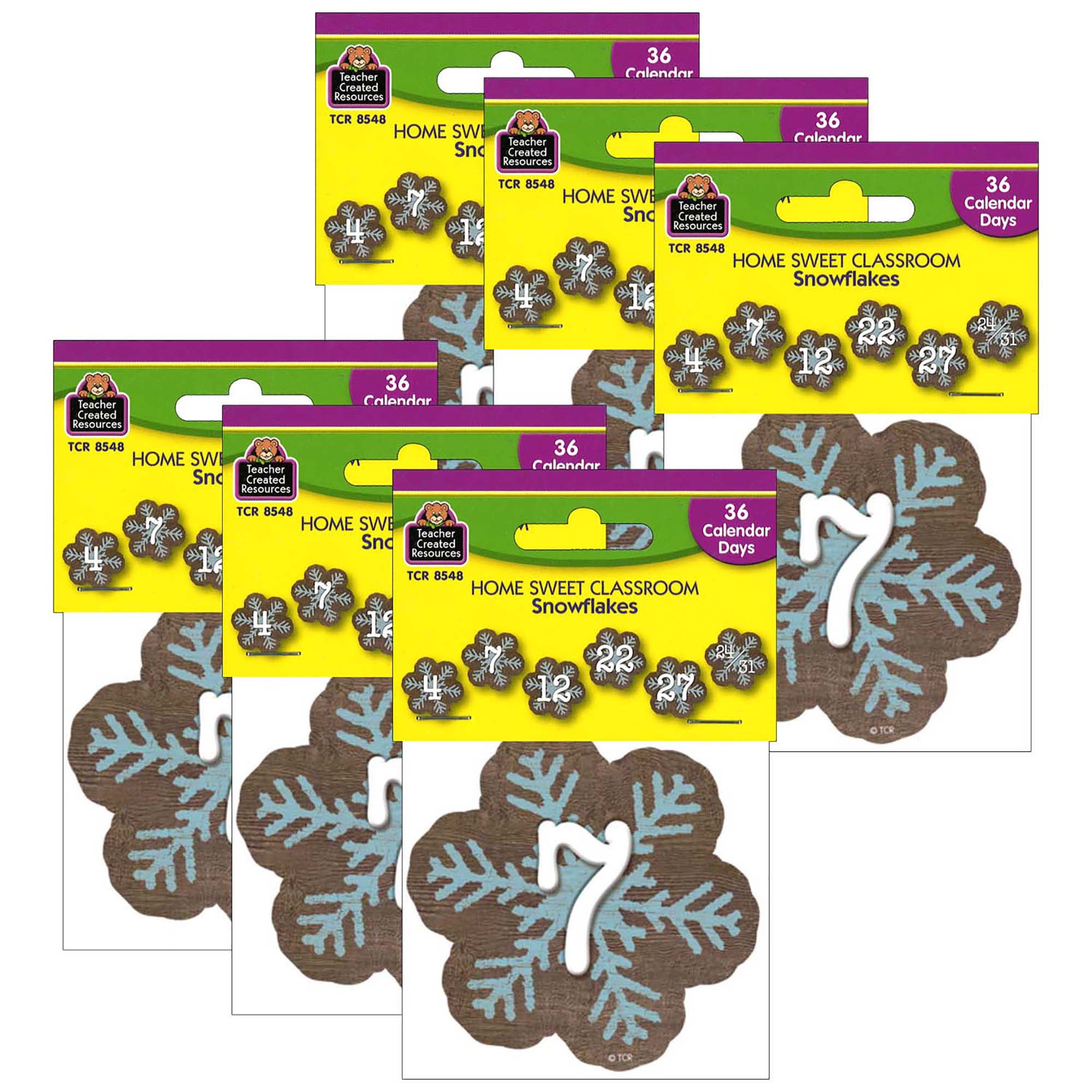 Teacher Created Resources Home Sweet Classroom Snowflakes Calendar Days ...