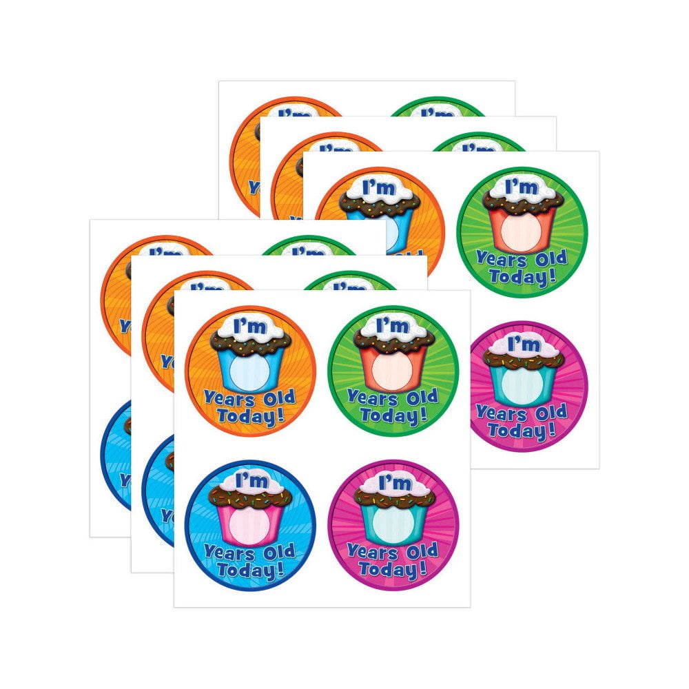 Teacher Created Resources I Am __ Years Old Today WearEm Badges, 32 Per ...
