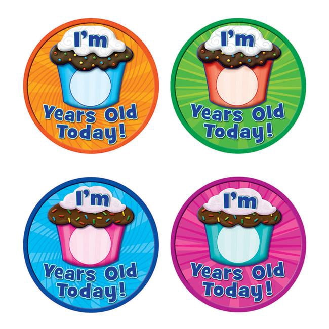 Teacher Created Resources I Am __ Years Old Today WearEm Badges, 32 Per ...