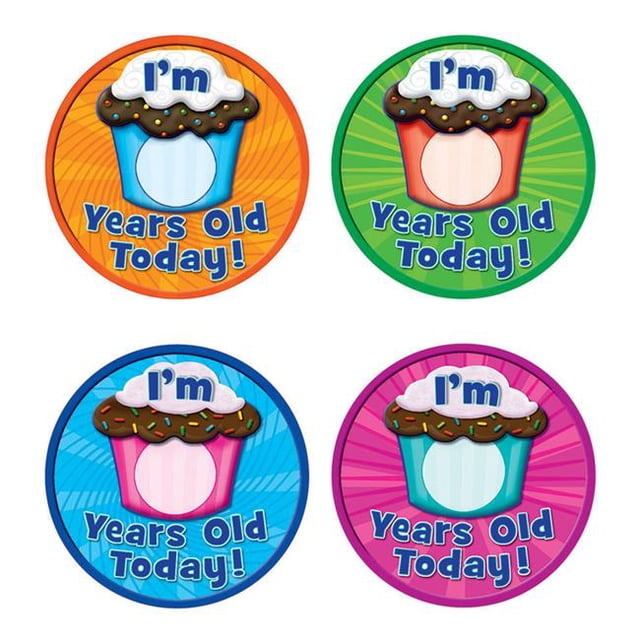 Teacher Created Resources I Am __ Years Old Today WearEm Badges, 32 Per ...
