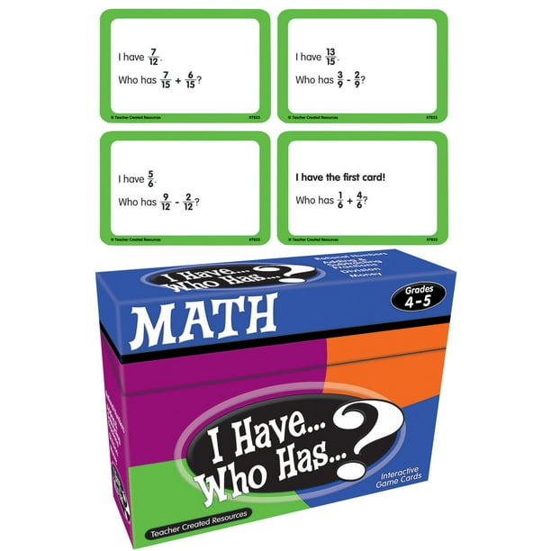 Teacher Created Resources I Have, Who Has Math Game - Grade 4-5 ...