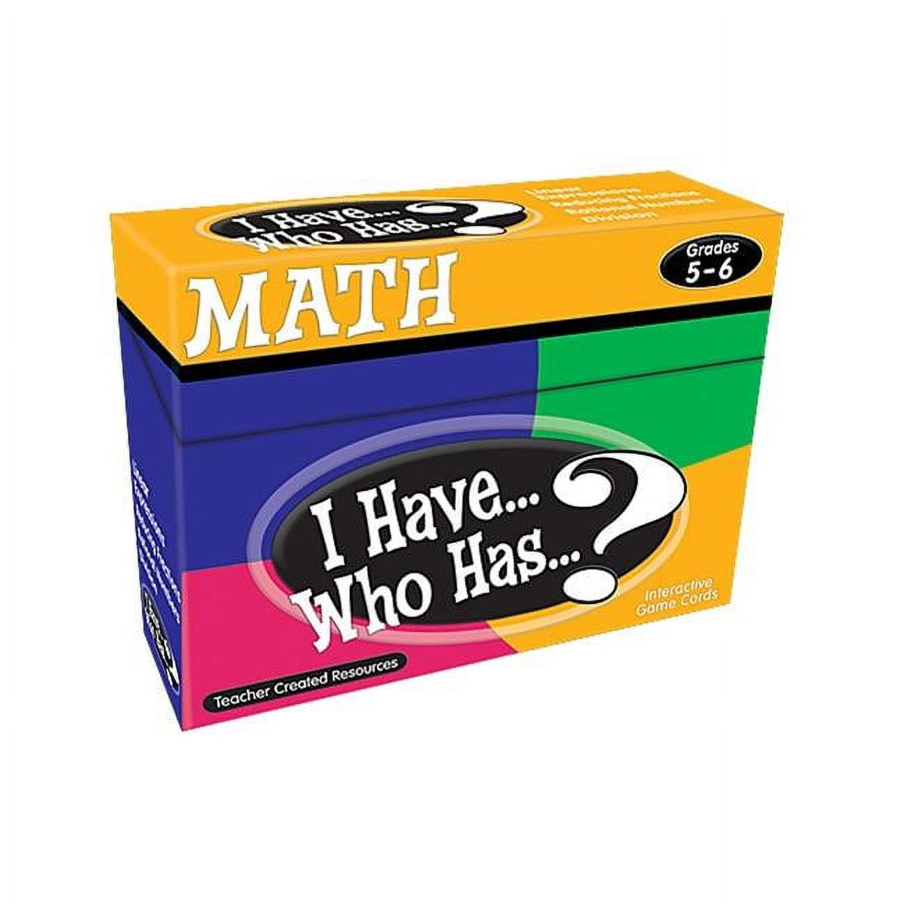 Teacher Created Resources I Have Who Has Math Game Grade 5-6 - Walmart.com