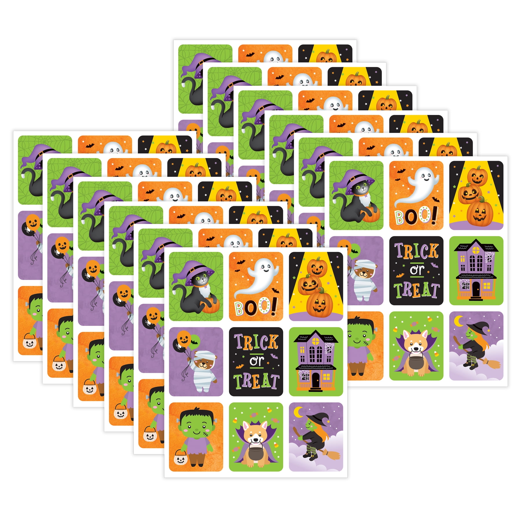 Teacher Created Resources Large Halloween Stickers, 54 Per Pack, 12 ...