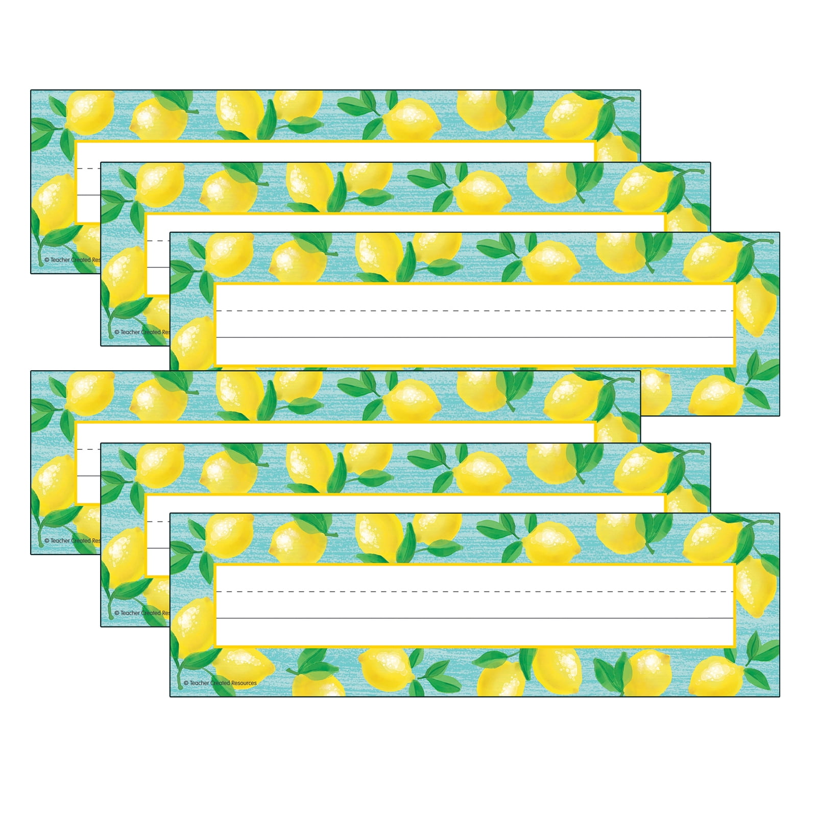 Teacher Created Resources Lemon Zest Flat Name Plates, 11.5" x 3.5", 36 ...