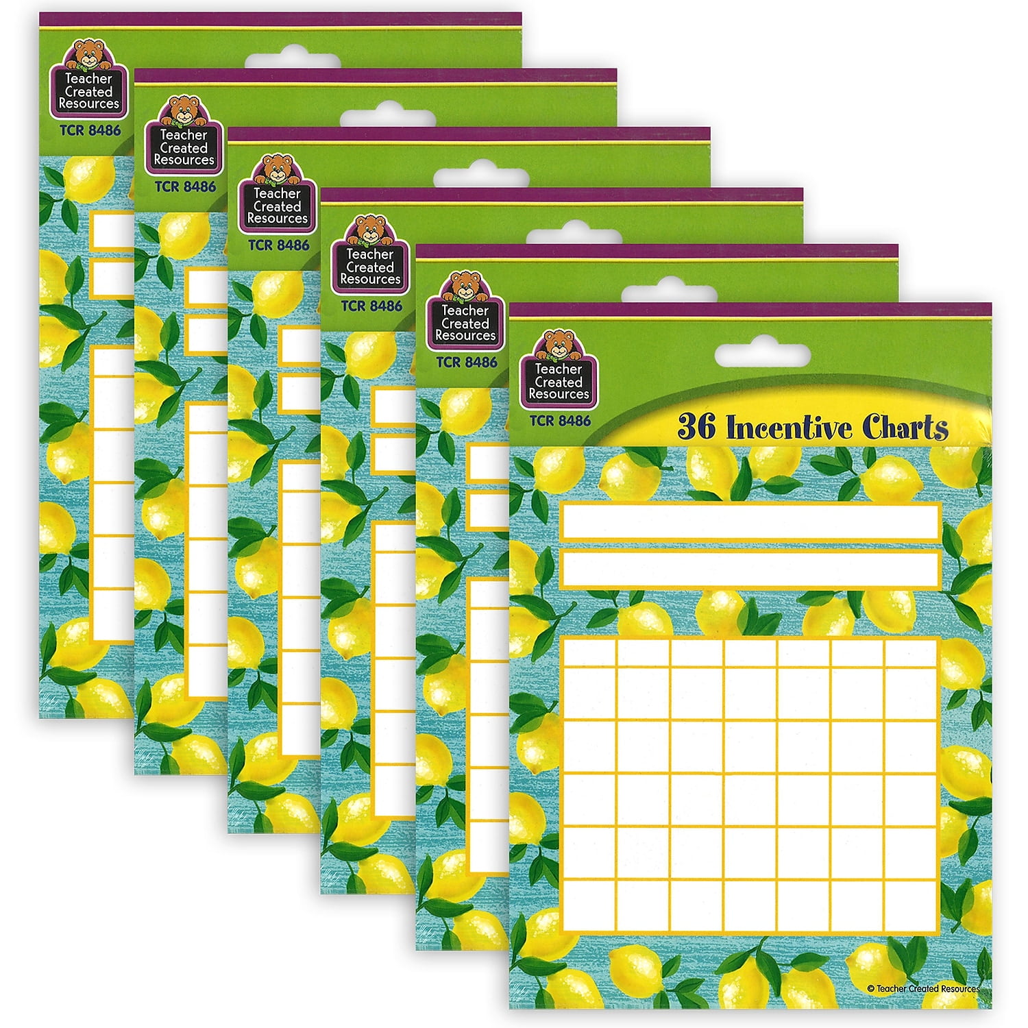 Teacher Created Resources Lemon Zest Incentive Charts 36/Pack 6 Packs ...