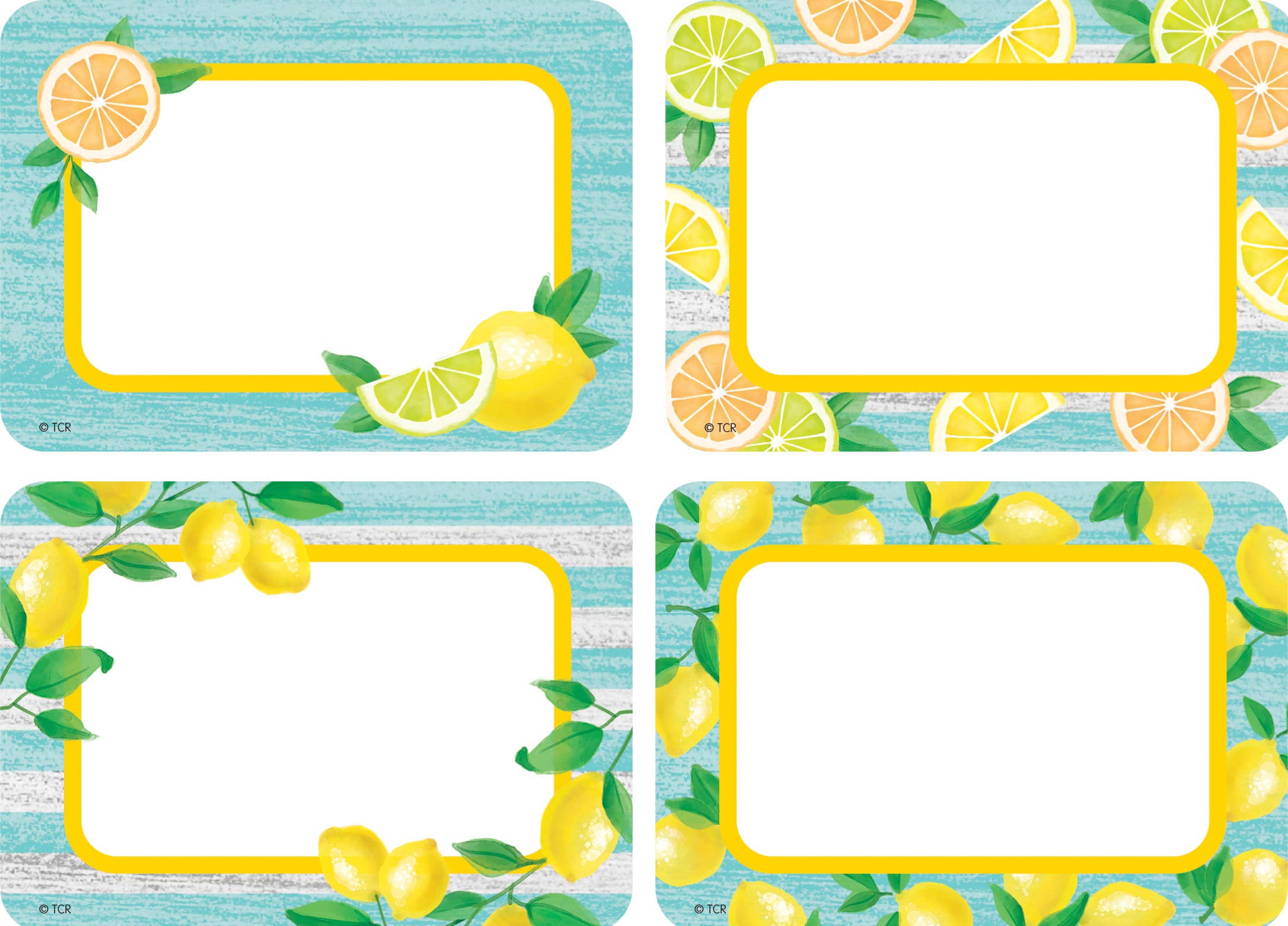 Teacher Created Resources Lemon Zest Name Tags/Labels - Multi-Pack ...