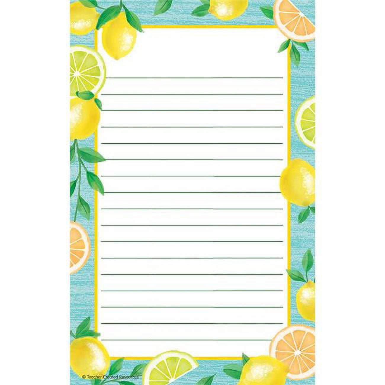 Teacher Created Resources Lemon Zest Notepad, 50 Sheets, 5.25" x 8.5 ...