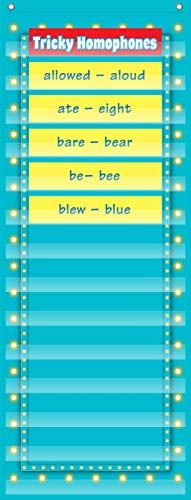 Teacher Created Resources Light Blue Marquee 14 Pocket Chart (13" x 34 ...