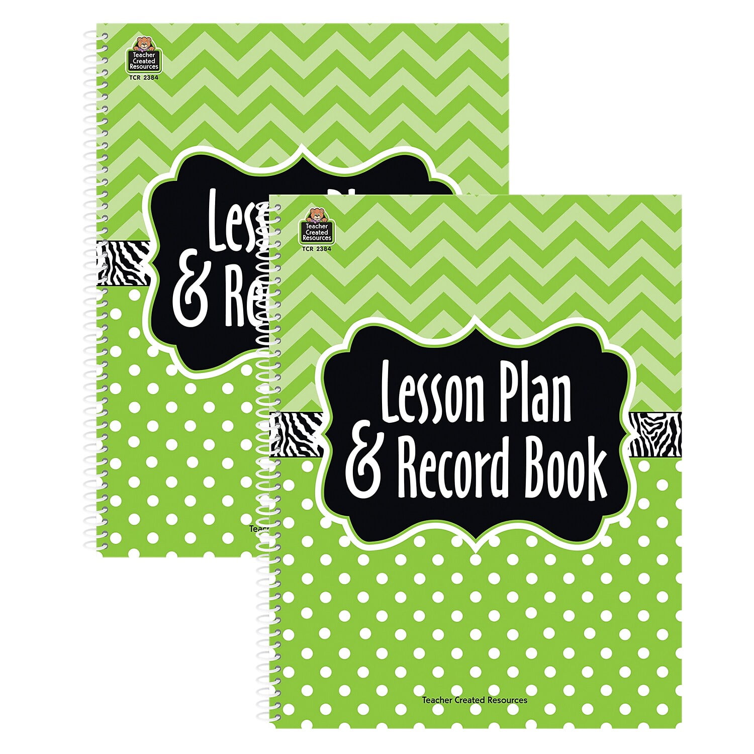 Teacher Created Resources Lime Chevrons and Dots Lesson Plan & Record ...