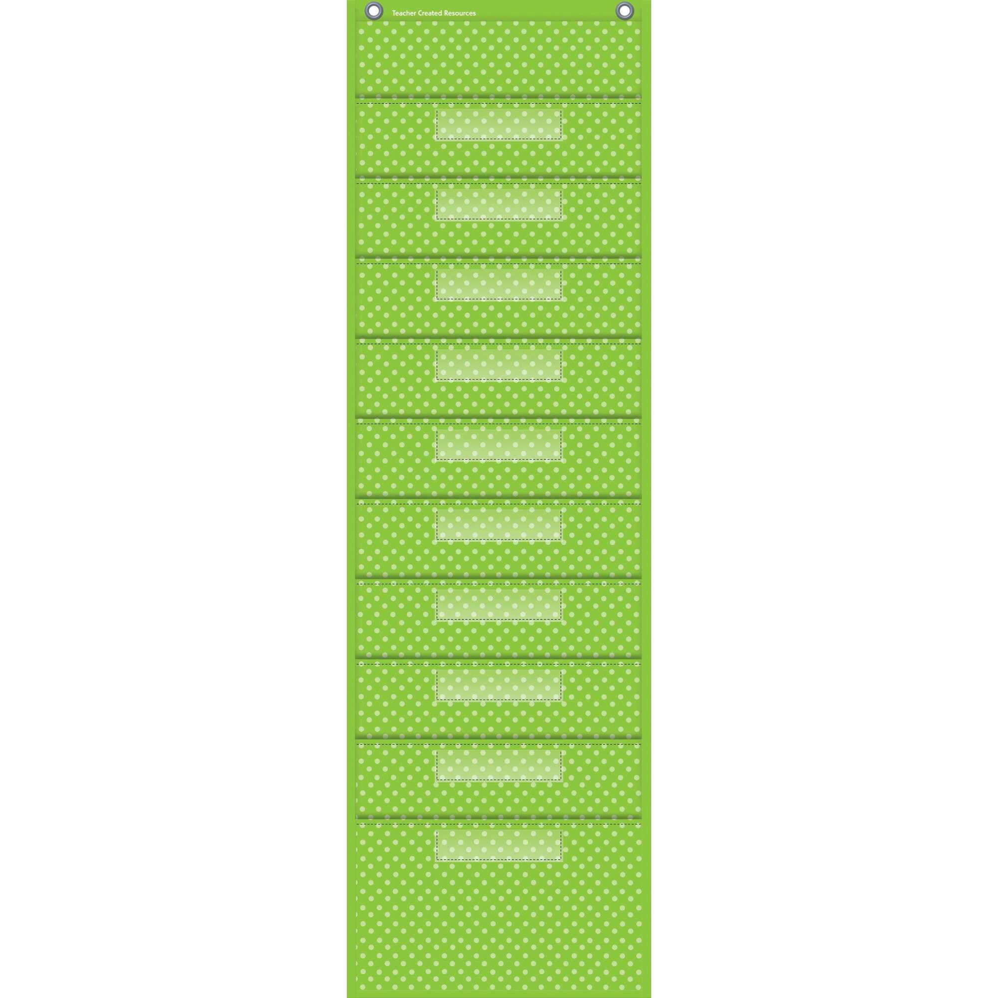 Teacher Created Resources Polka Dot Storage Pocket Chart - 10 Pocket(s ...