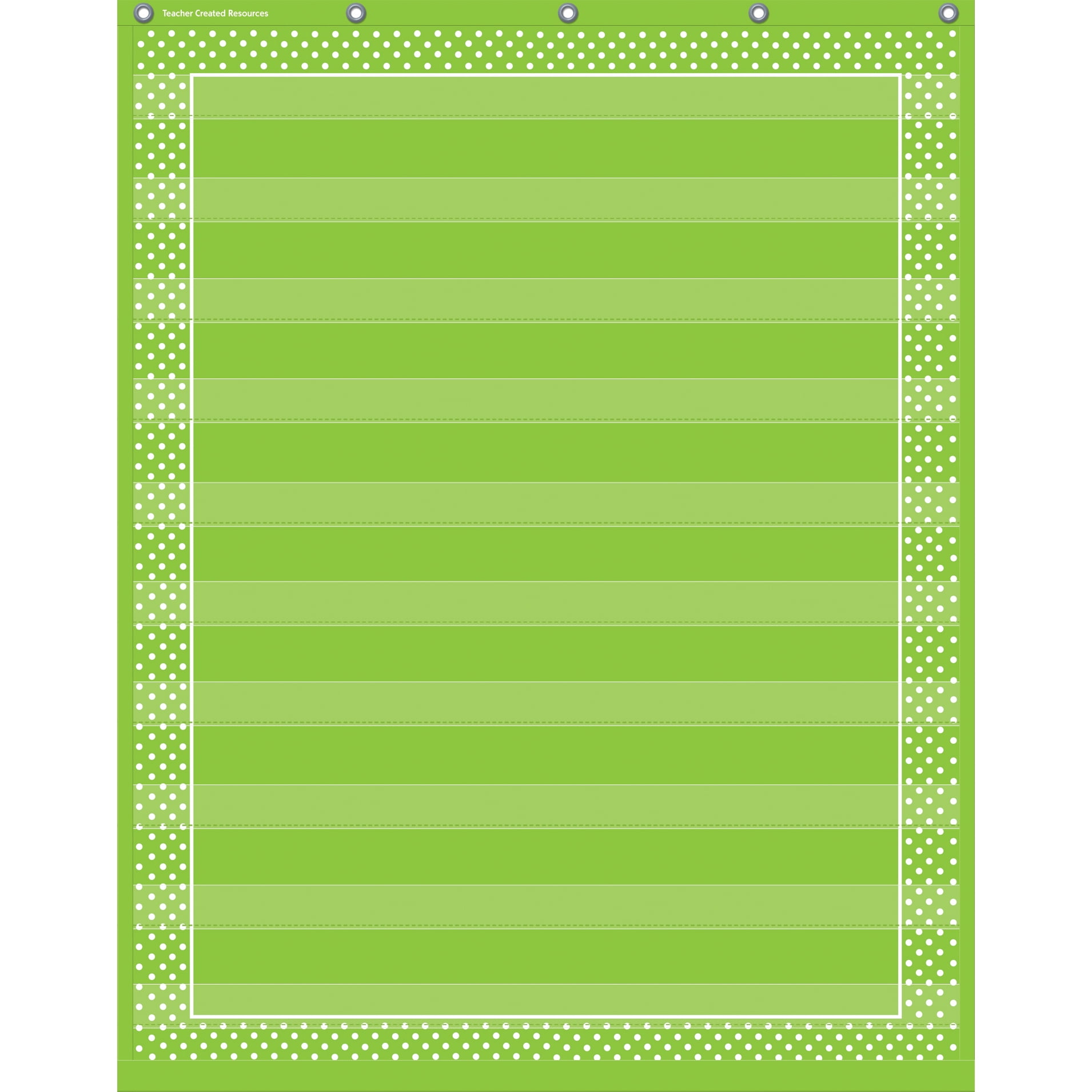 Teacher Created Resources Lime Polka Dots 10 Pocket Chart - Walmart.com