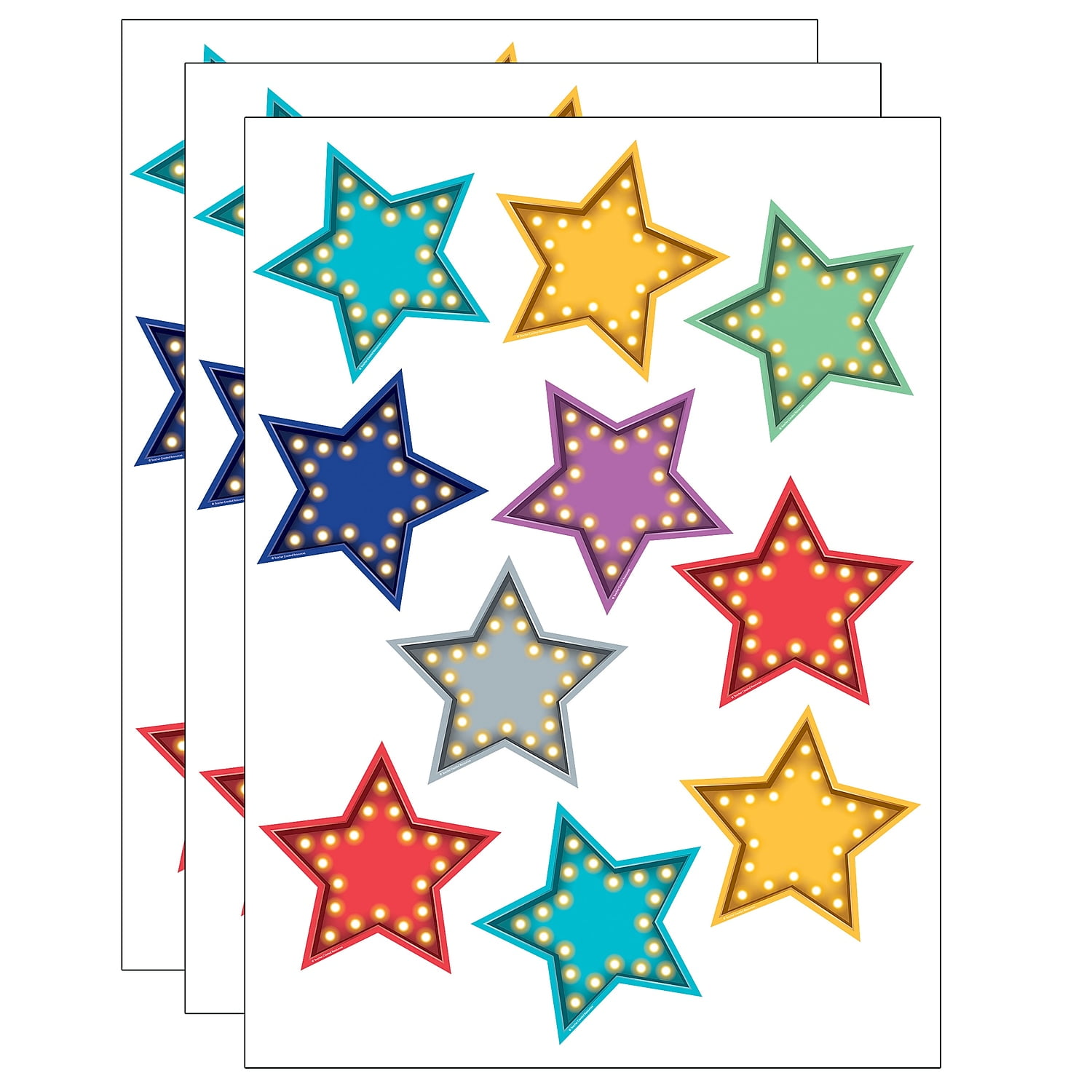 Teacher Created Resources Marquee Stars Accents, 30 Per Pack, 3 Packs ...