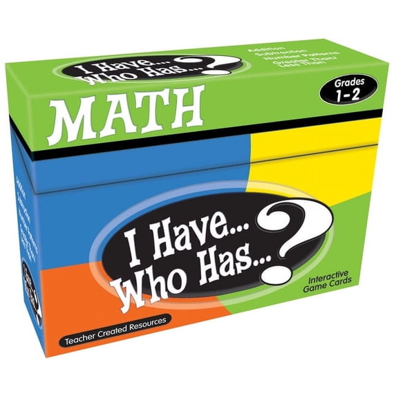 Teacher Created Resources Math Card Game, I Have Who Has, Grades 1 to 2 ...