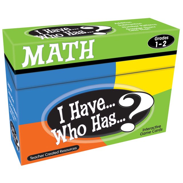 Teacher Created Resources Math Card Game, I Have Who Has, Grades 1 to 2 ...