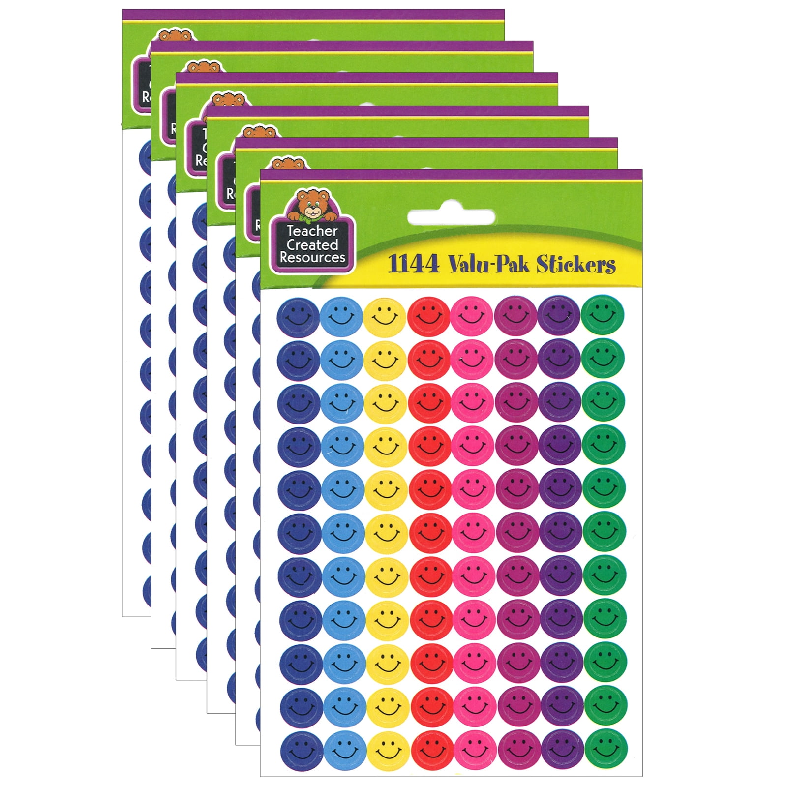 Teacher Created Resources Mini Happy Face Stickers Valu-Pak, Multi ...