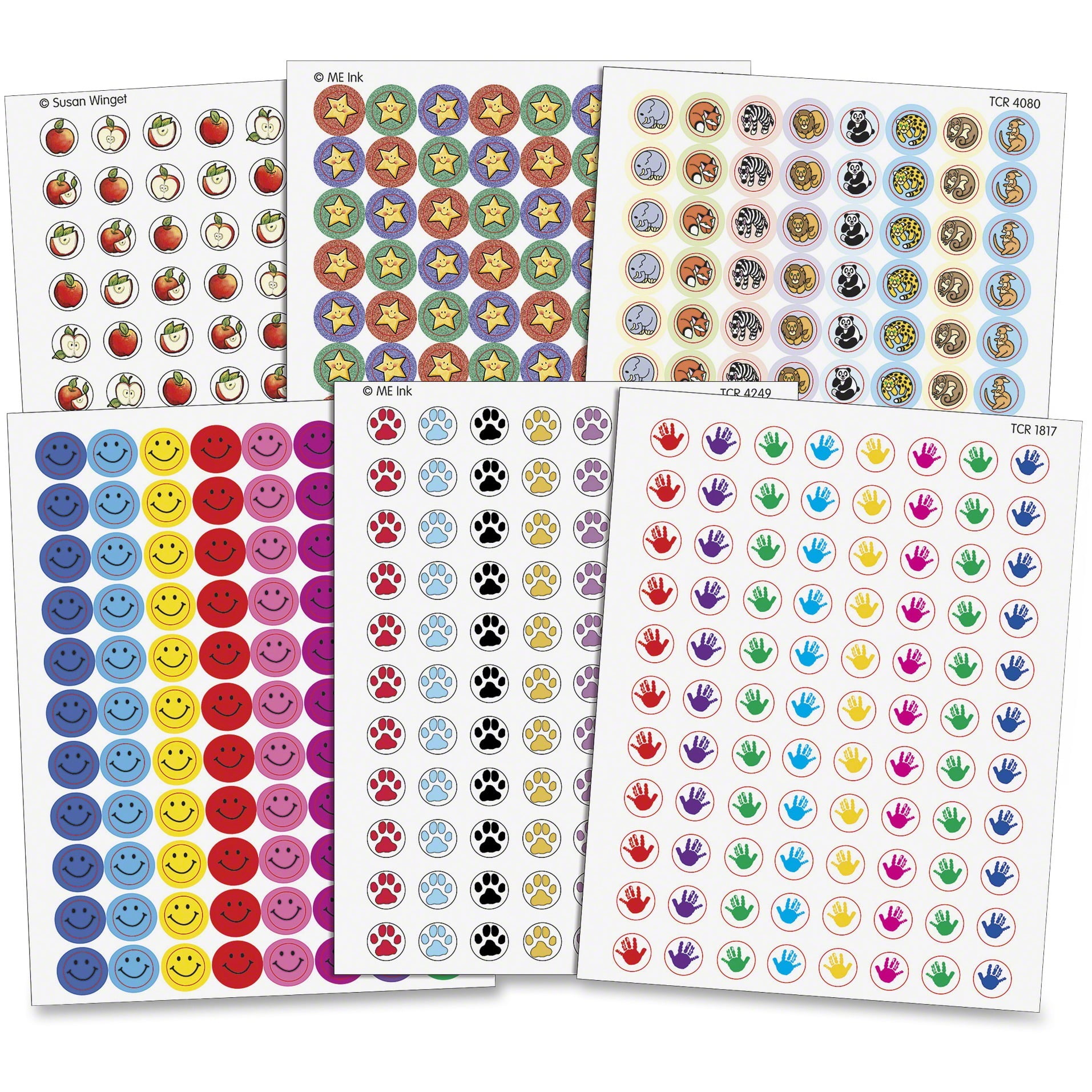 Teacher Created Resources Mini Stickers Variety Pack, Assorted, 6 ...