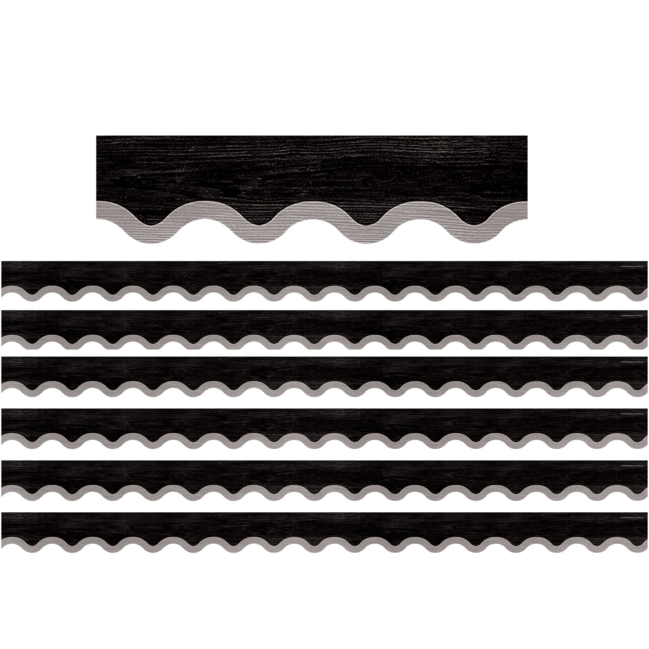 Teacher Created Resources Modern Farmhouse Black with Gray Scalloped ...