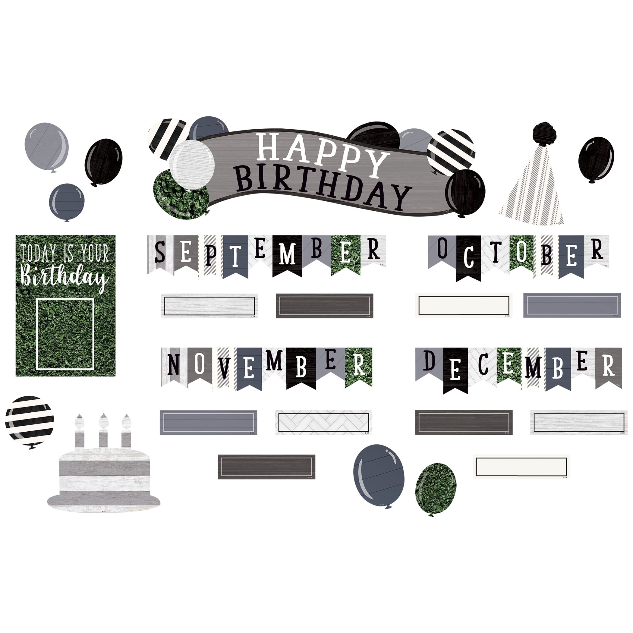 Teacher Created Resources Modern Farmhouse Happy Birthday Mini Bulletin ...