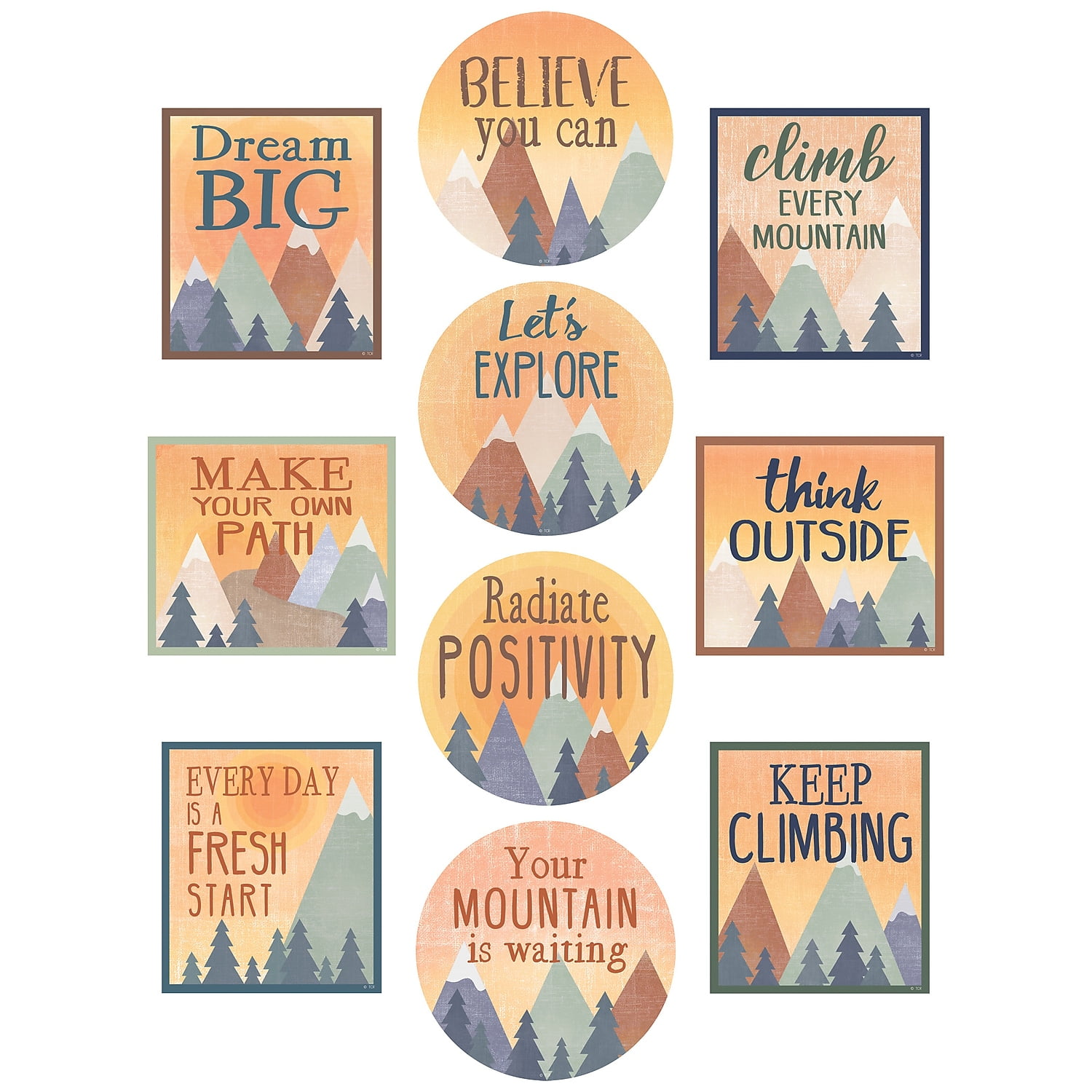 Teacher Created Resources Moving Mountains Positive Sayings Accents 90 ...