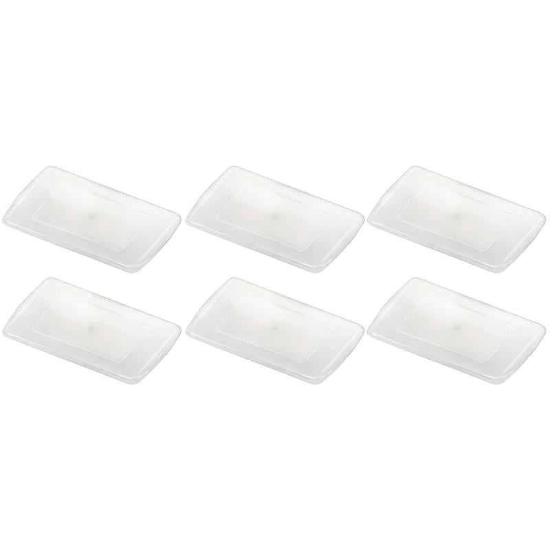 Teacher Created Resources Multi-Purpose Bin Lid, Clear, Pack of 6 ...