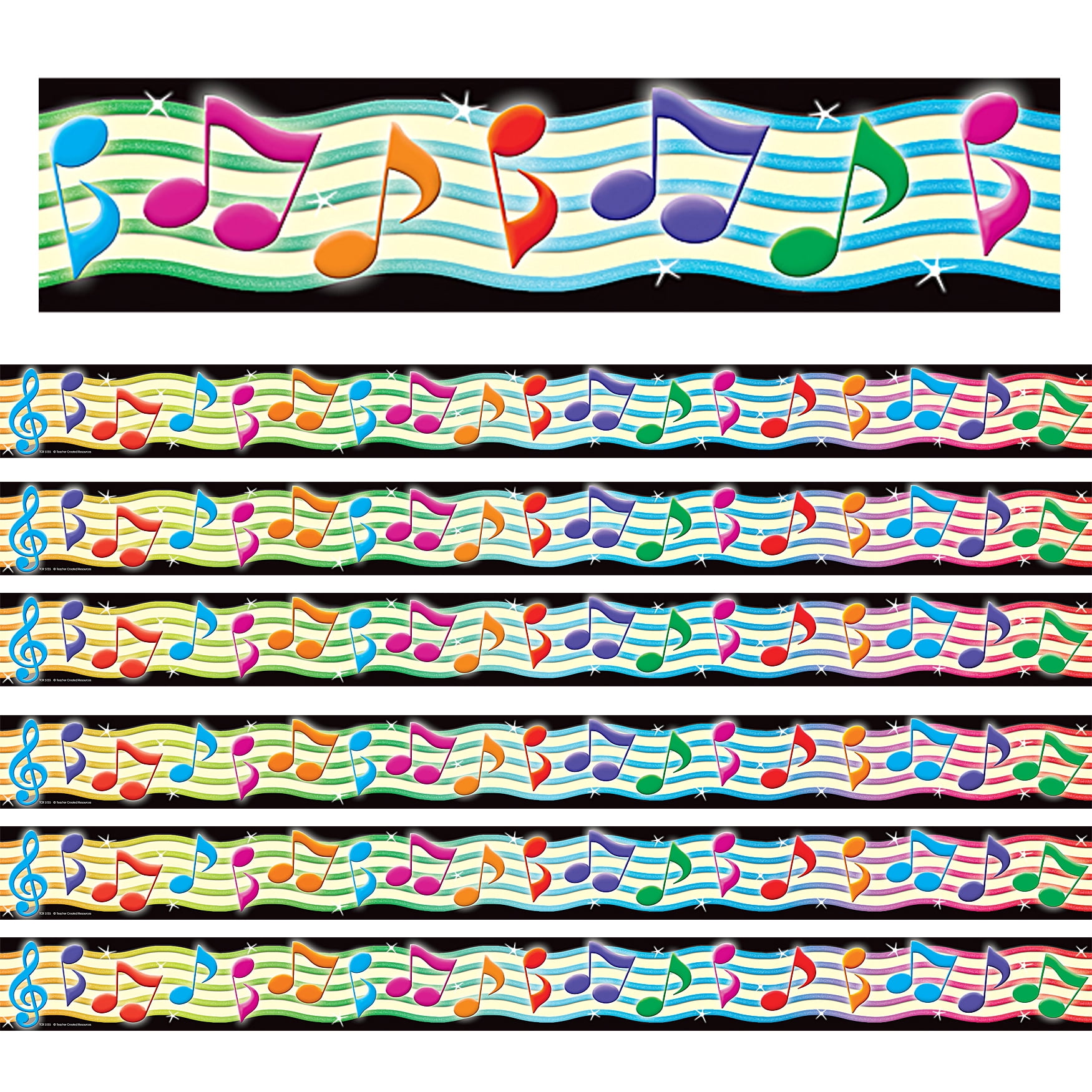 Teacher Created Resources Musical Notes Border Trim, 35 Feet Per Pack ...
