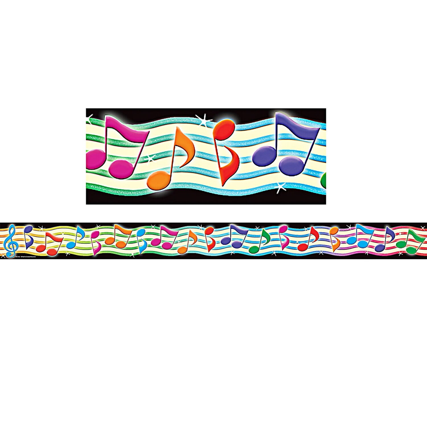 Teacher Created Resources Musical Notes Straight Border Trim, Multi ...