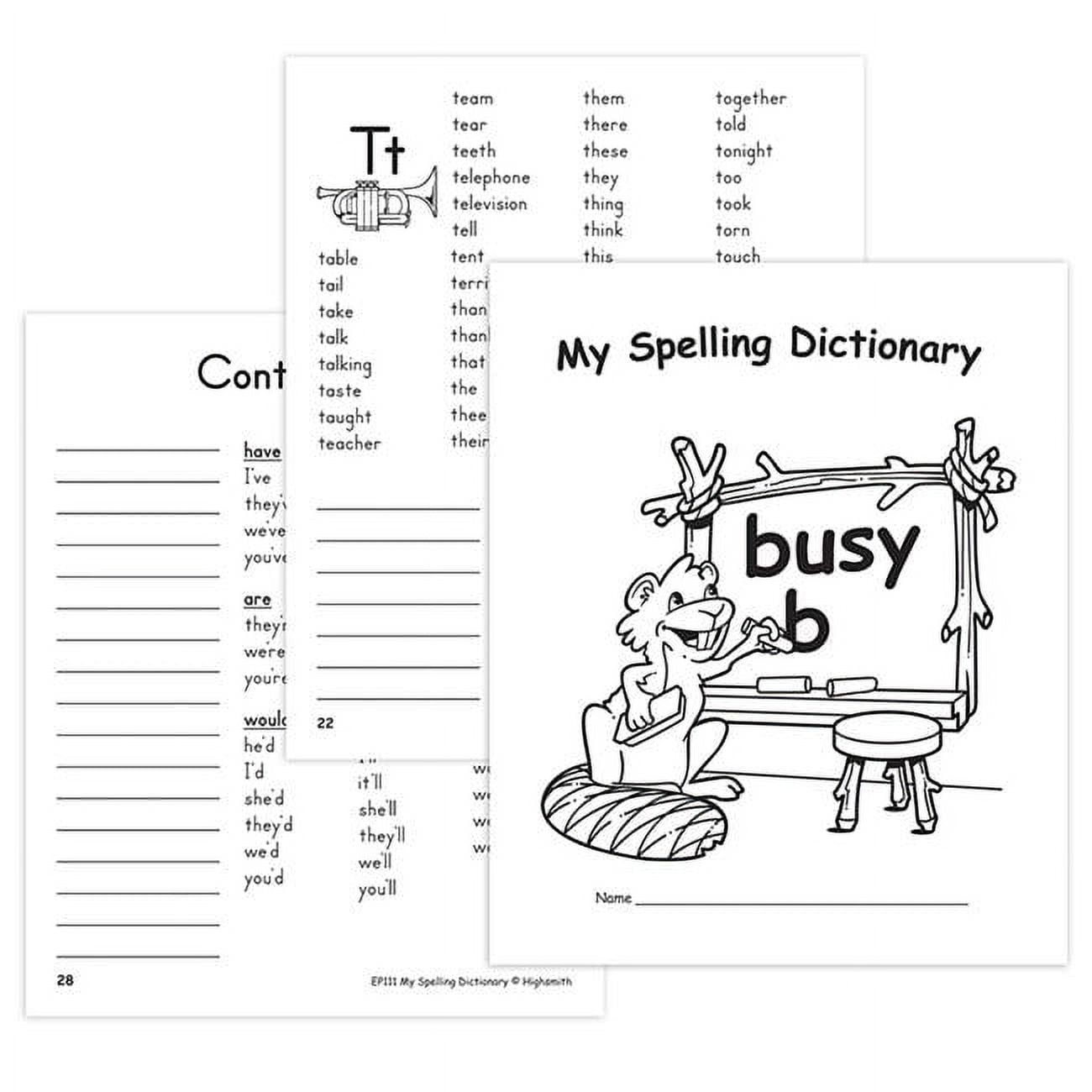 Teacher Created Resources My Spelling Dictionary - 6 Each - Walmart.com