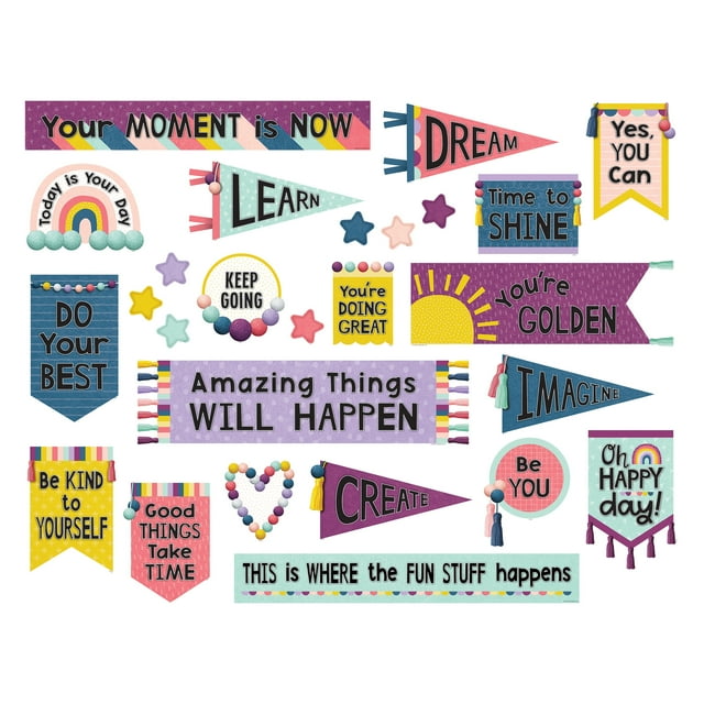 Teacher Created Resources Oh Happy Day Positive Mini Bulletin Board Set ...