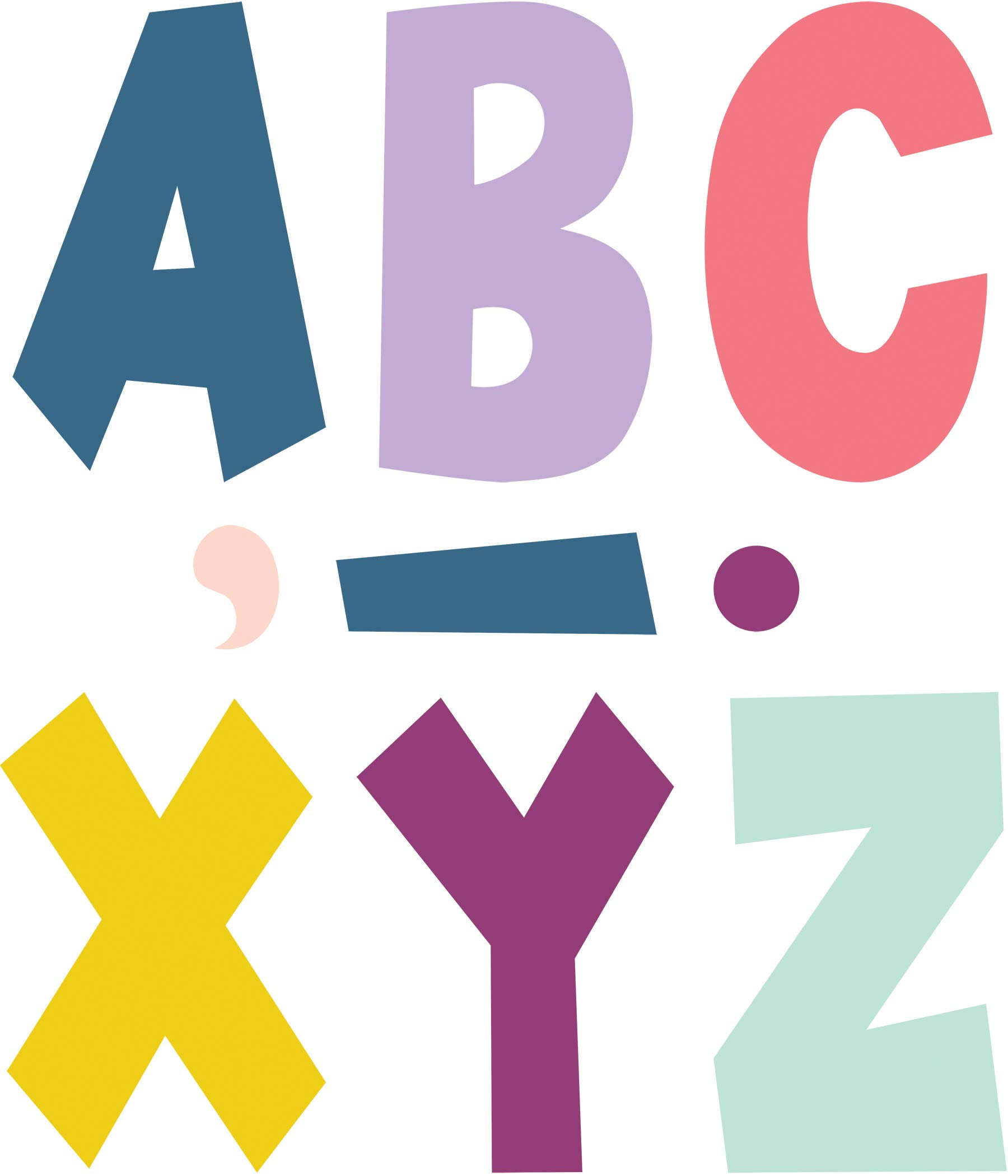 Teacher Created Resources Oh TMA2 Happy Day 7-inch Fun Font Letters ...
