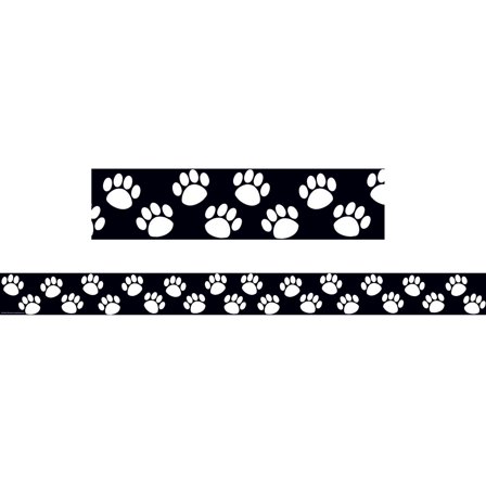 Paw Print Bulletin Board Border - Educational - 12 Pieces - Walmart.com