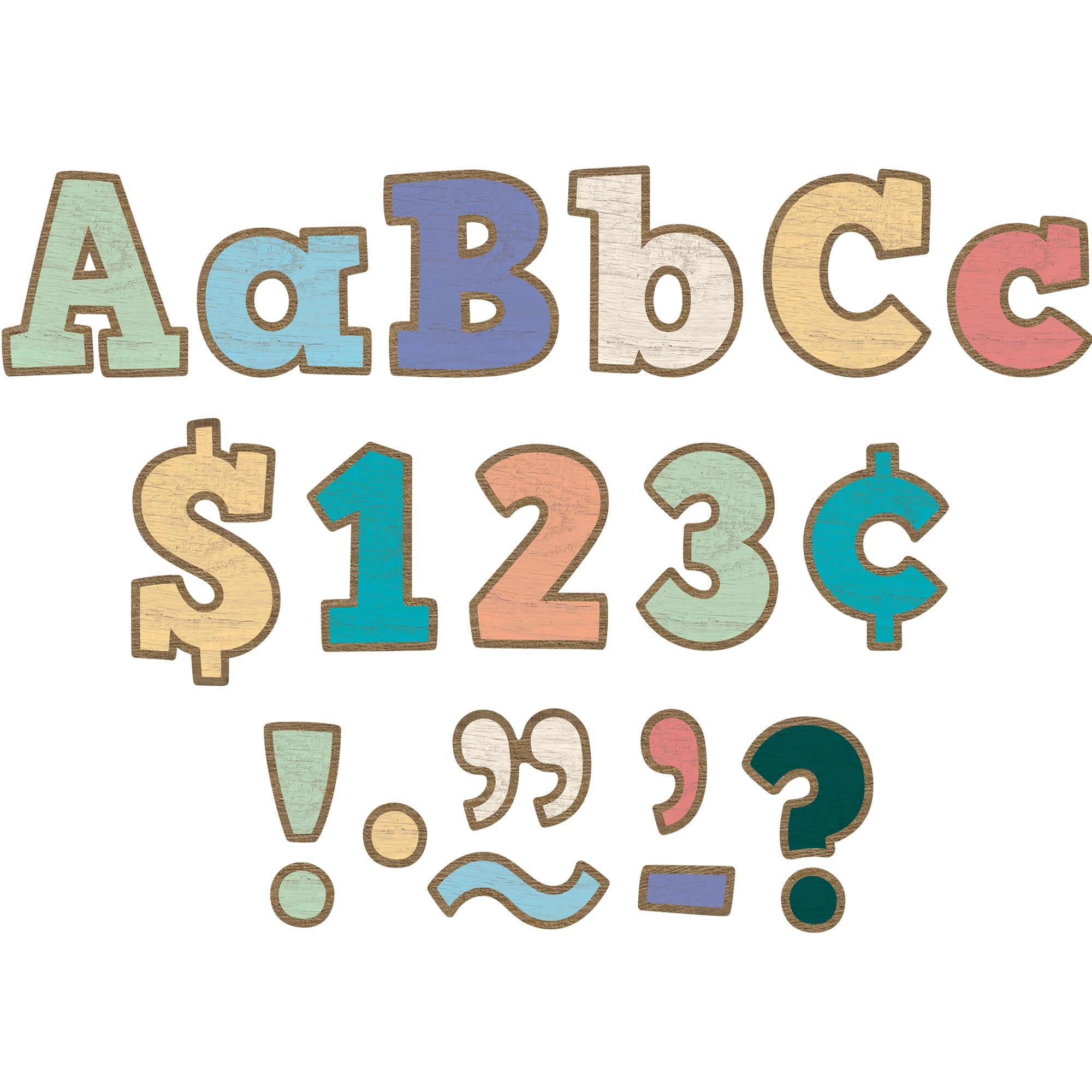 Teacher Created Resources Painted Wood Design Bold Block 4-Inch Letters ...
