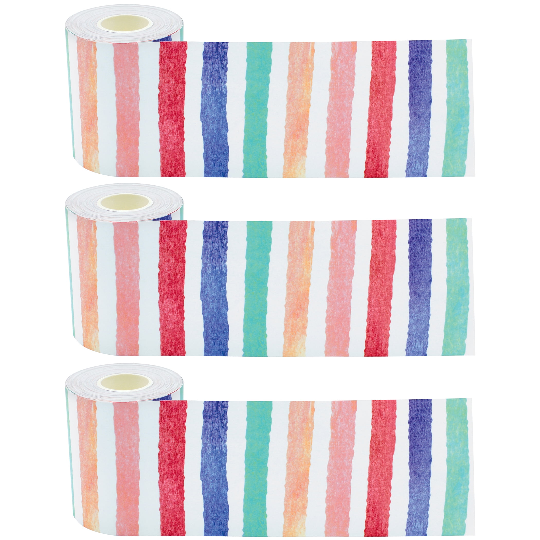 Teacher Created Resources Paper Watercolor Stripes Straight Rolled ...