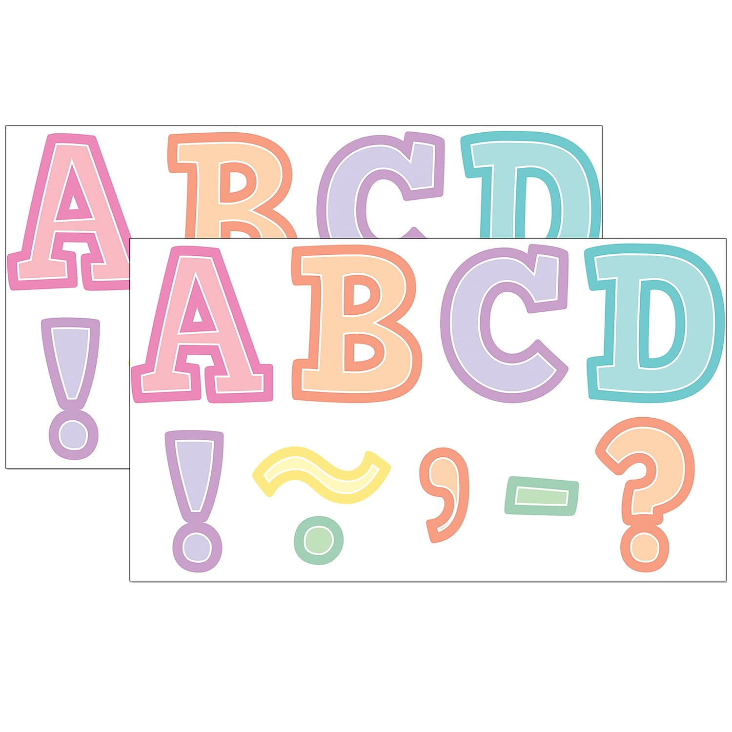 Teacher Created Resources Pastel Pop Bold Block 3" Magnetic Letters, 55 ...