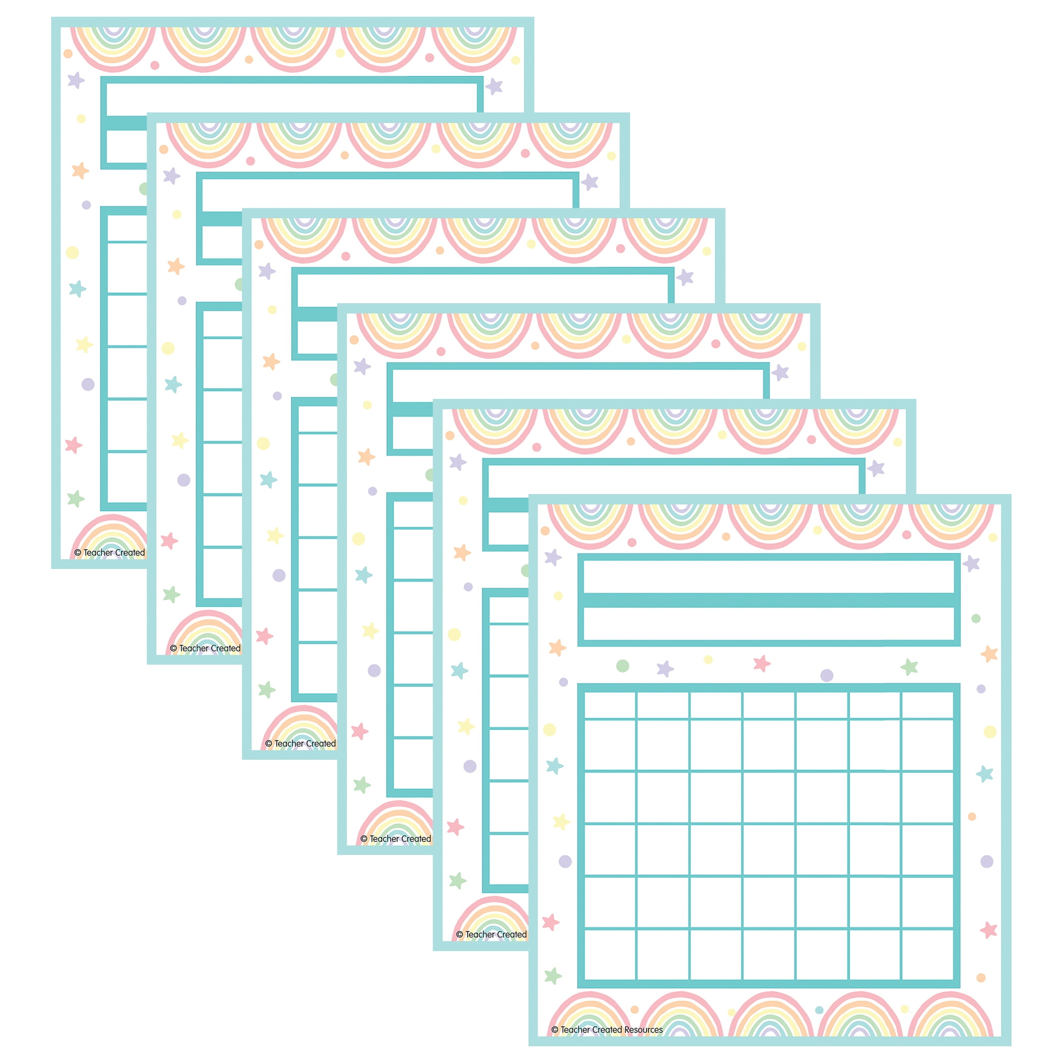 Teacher Created Resources Pastel Pop Incentive Charts, 36 Per Pack, 6 ...