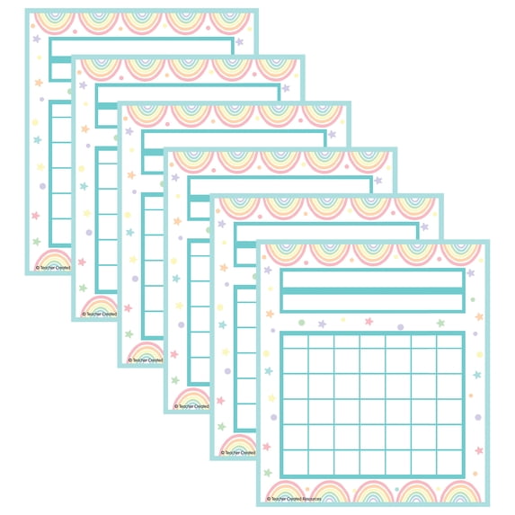 Teacher Created Resources Pastel Pop Incentive Charts, 36 Per Pack, 6 ...