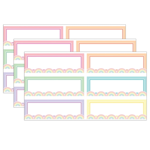 Pastel Pop Rainbow Magnetic Labels, 60 Pack by Teacher Created ...