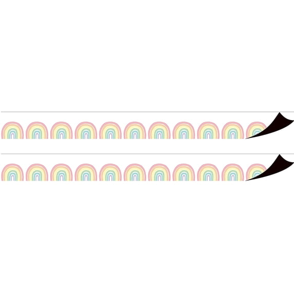 Teacher Created Resources Pastel Pop Rainbows Magnetic Border, 24 Feet ...