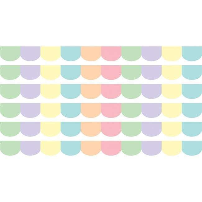 Teacher Created Resources Pastel Pop Scalloped Border Trim, 35 Feet Per ...