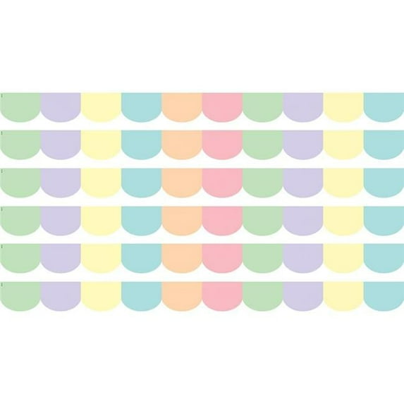 Teacher Created Resources Pastel Pop Scalloped Border Trim, 35 Feet Per ...