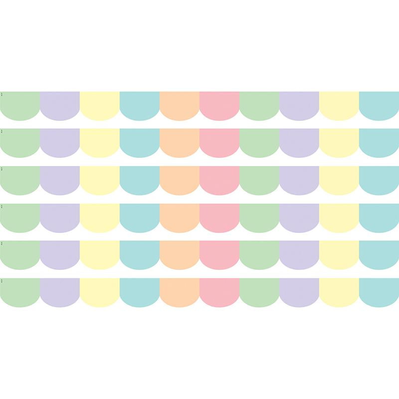 Teacher Created Resources Pastel Pop Scalloped Border Trim, 35 Feet Per ...