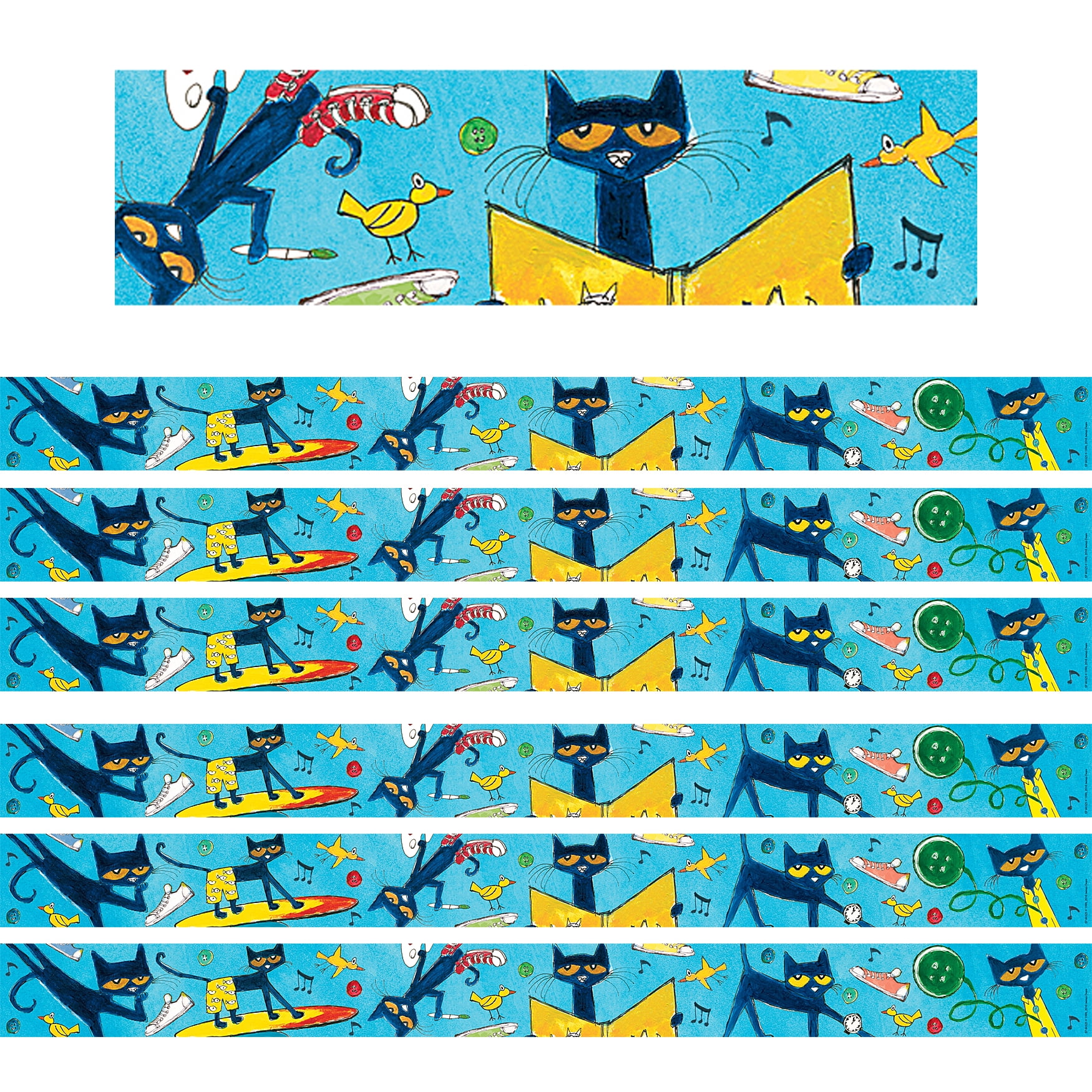 Teacher Created Resources Pete the Cat Straight Border Trim, 35 Feet ...