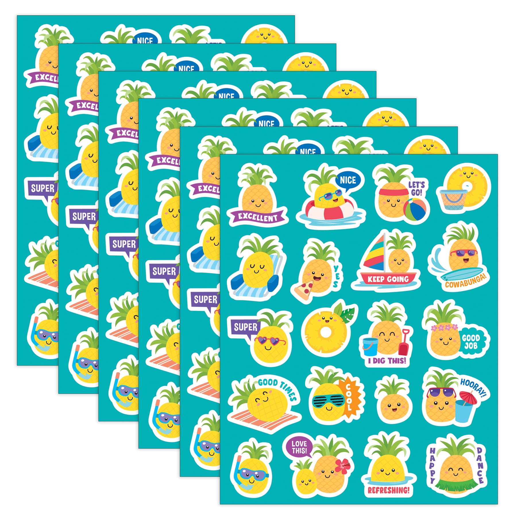 Teacher Created Resources Pineapple Smelly Stickers, 120 Per Pack, 6 ...