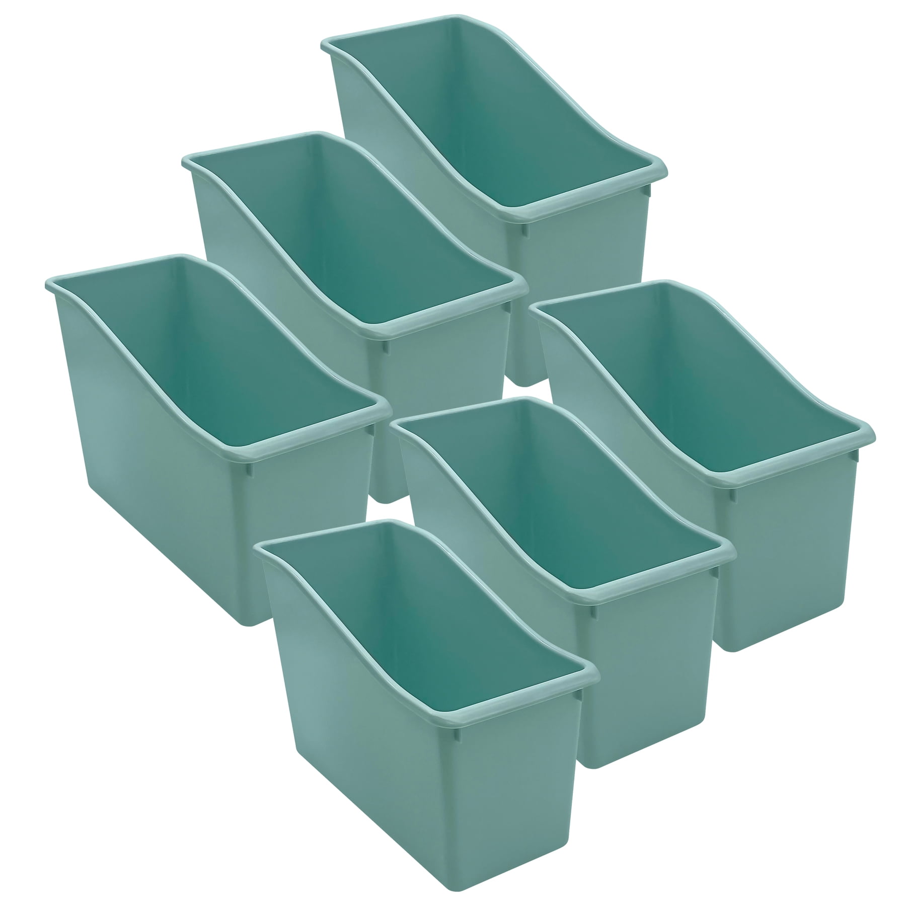 Teacher Created Resources Plastic Book Bin, Calming Blue, Pack of 6 ...