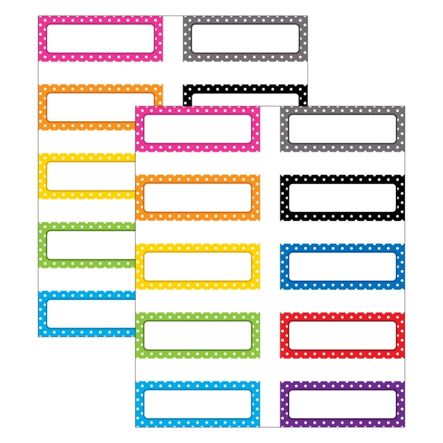 Teacher Created Resources Polka Dots Magnetic Labels, 30 Per Pack, 2 ...