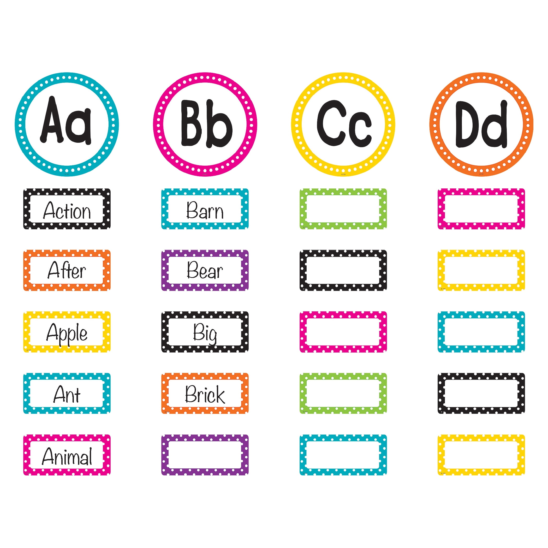 Teacher Created Resources Polka Dots Word Wall Bulletin Board ...