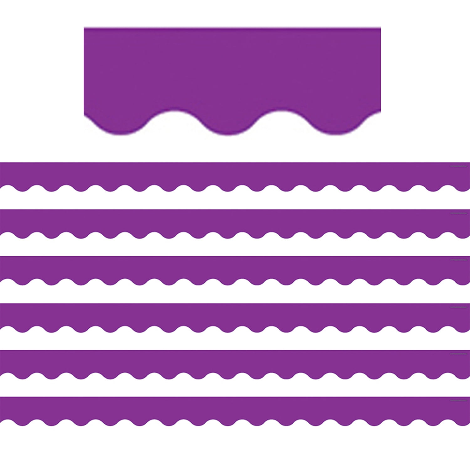 Teacher Created Resources Purple Scalloped Border Trim, 35 Feet Per ...